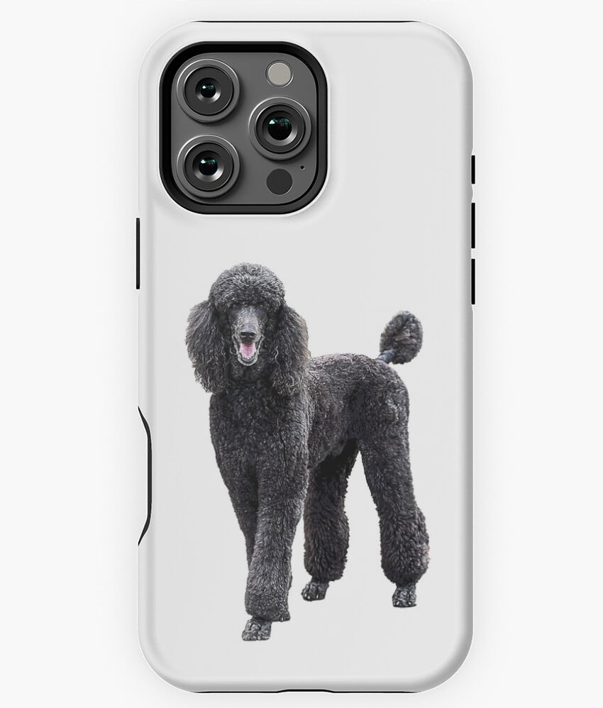 Cute Black Poodle Dog M19922 Phone case for iPhone 11 to 16 Pro Max ...
