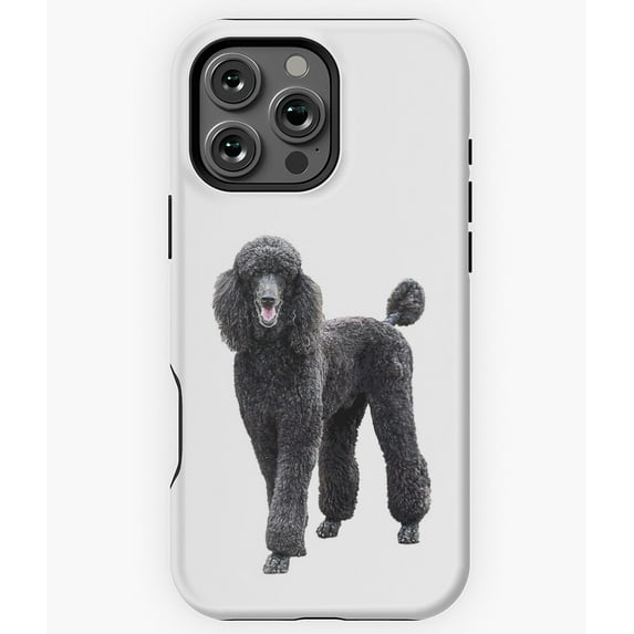 Cute Black Poodle Dog M19922 Phone case for iPhone 11 to 16 Pro Max ...