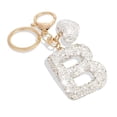 Cute Bling Initial Letter Keychain - Cute Resin Pendant with Heart ...