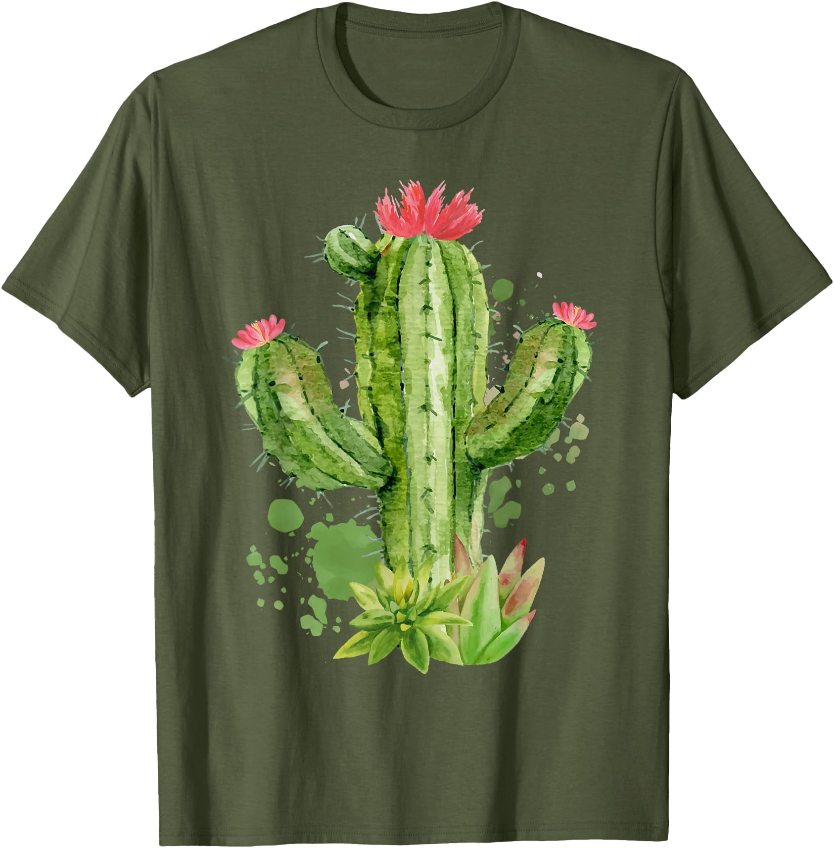 Cute Blooming Cactus Flowers I Cacti Succulents Unisex T-Shirt for Men ...
