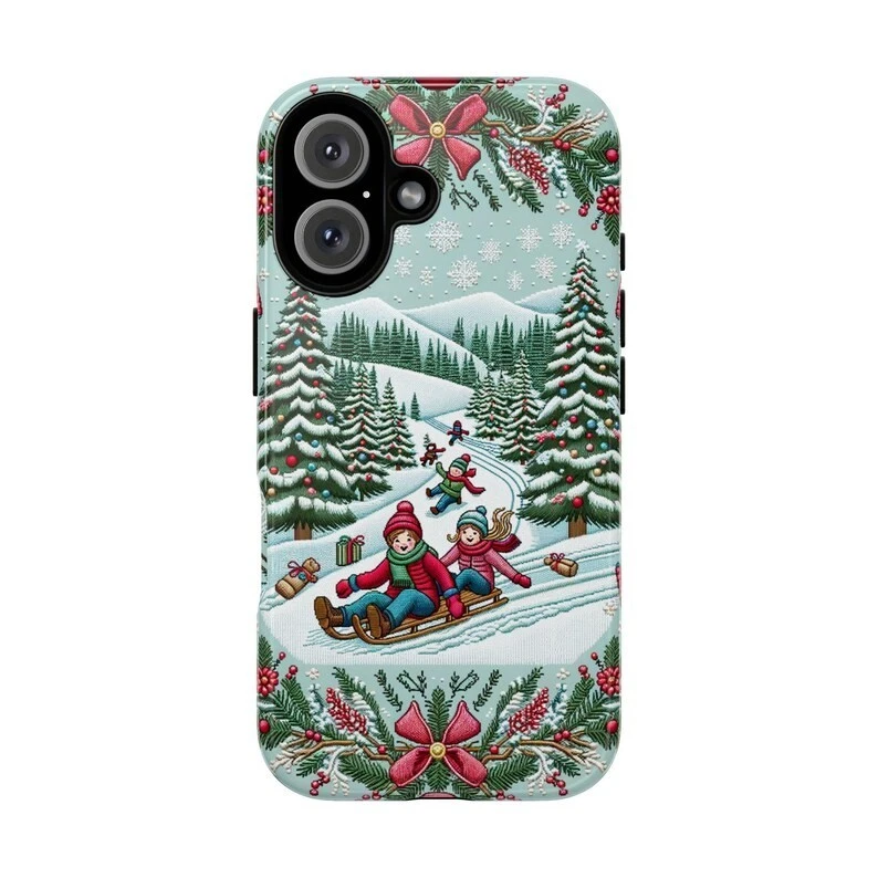 Cute Blue Alien Holiday Cartoon Art iPhone Case 17 through 11 Pro Max ...