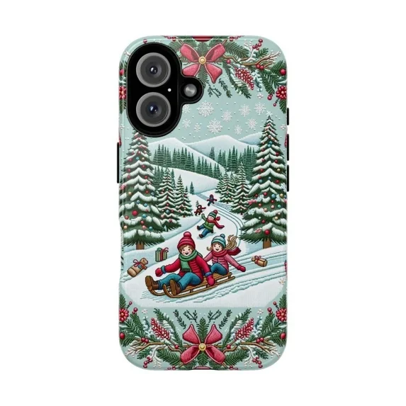 Cute Blue Alien Holiday Cartoon Art iPhone Case 17 through 11 Pro Max ...