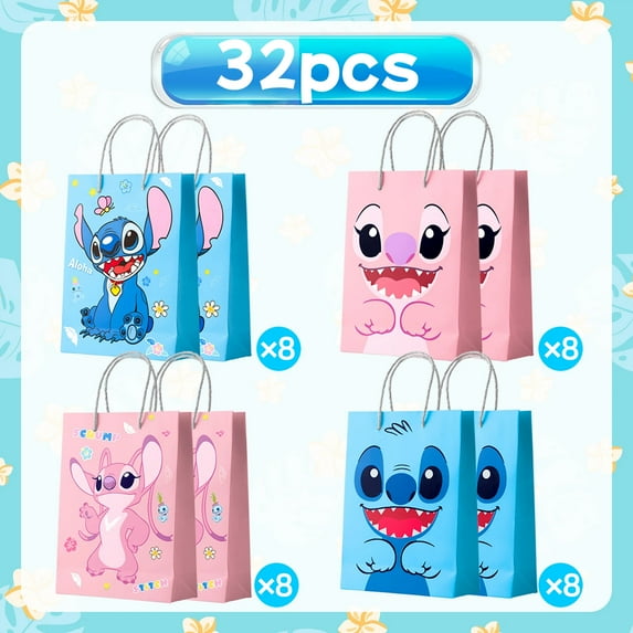 Cute Blue Alien Party Favor Bags 32 Pcs - 4 Unique Designs for Boys ...