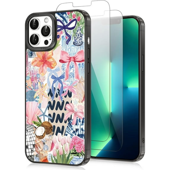 Cute Blue Bow Case for iPhone 13 Pro 6.1'', Bowknot Aesthetic Pattern ...