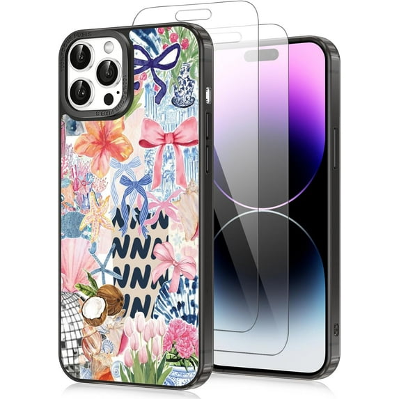 Cute Blue Bow Case for iPhone 14 Pro Max 6.7'', Bowknot Aesthetic ...