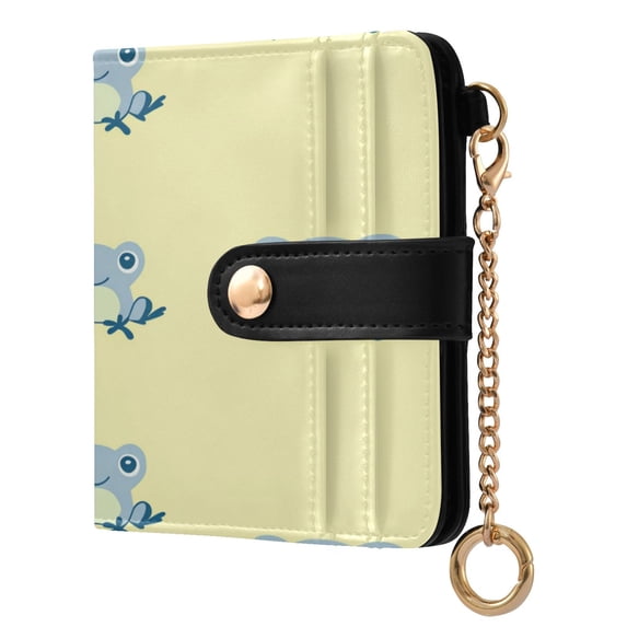 Cute Blue Frogs Women's Wallet PU Leather Card Cases RFID Blocking ...