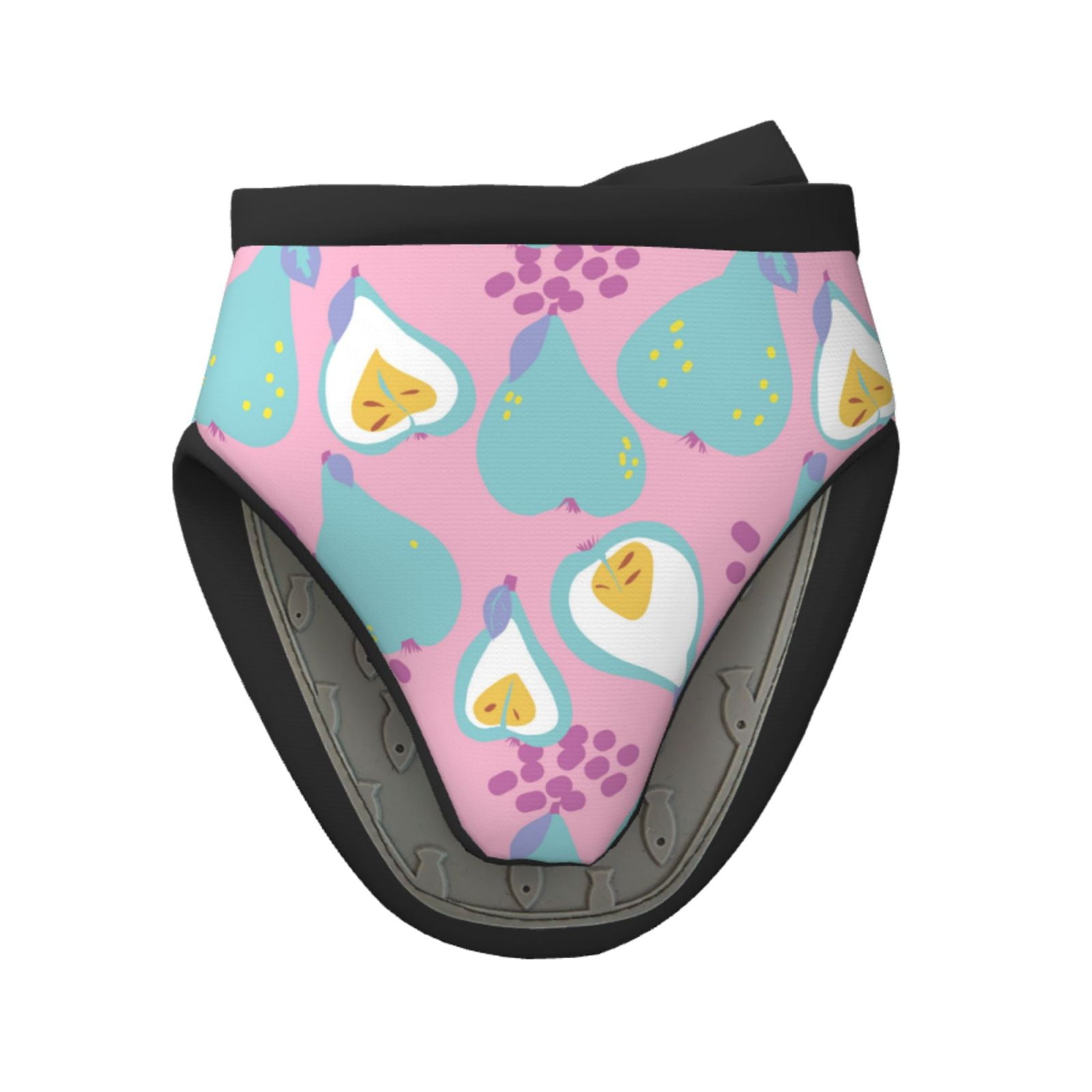 Cute Blue Yellow Pear Oven Mitts Heat Resistant, Soft Lining Silicone ...
