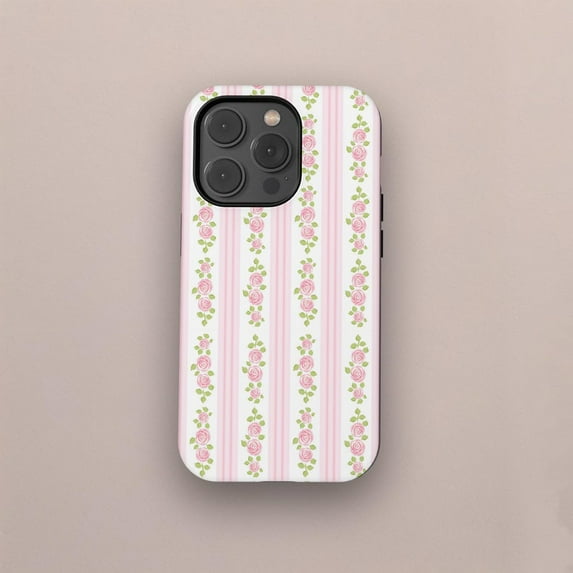 Cute Blushing Florals Pink Flower Pattern Phone Case with iPhone 17 to ...