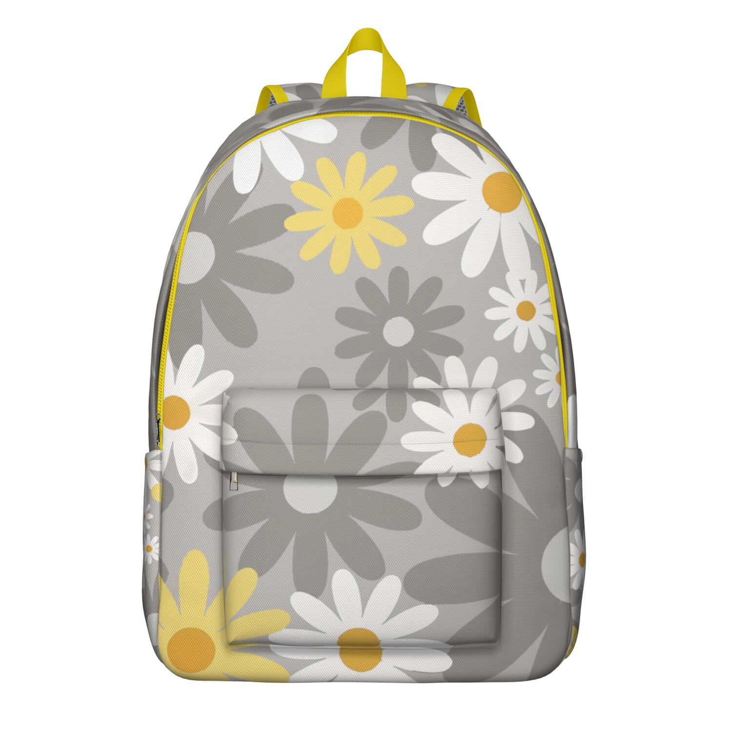 Cute Boho Daisy Travel Backpack – Artistic Floral Vintage Pattern ...