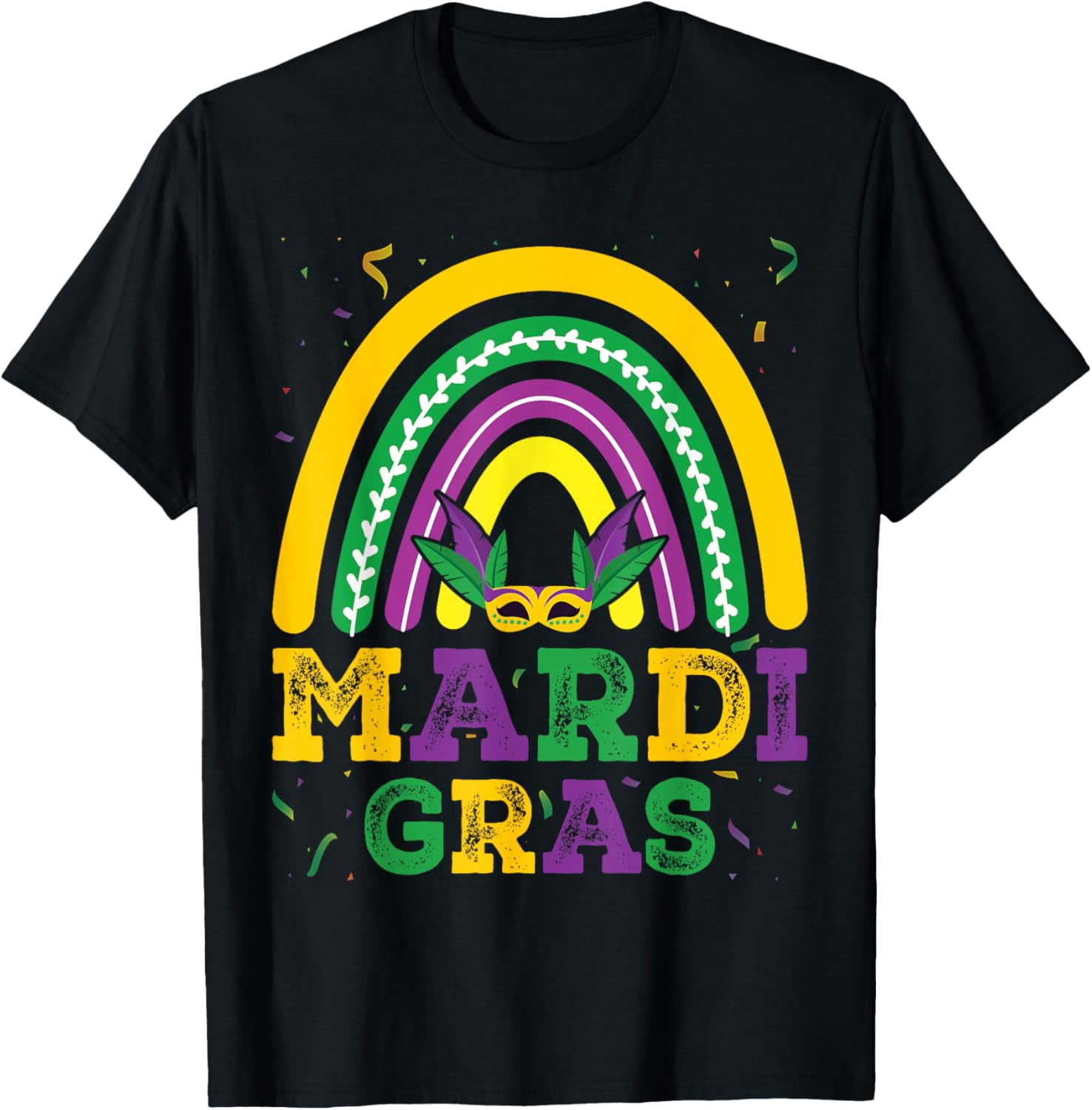 Cute Boho Rainbow Mardi Gras Womens Teacher Nurse T-Shirt - Walmart.com
