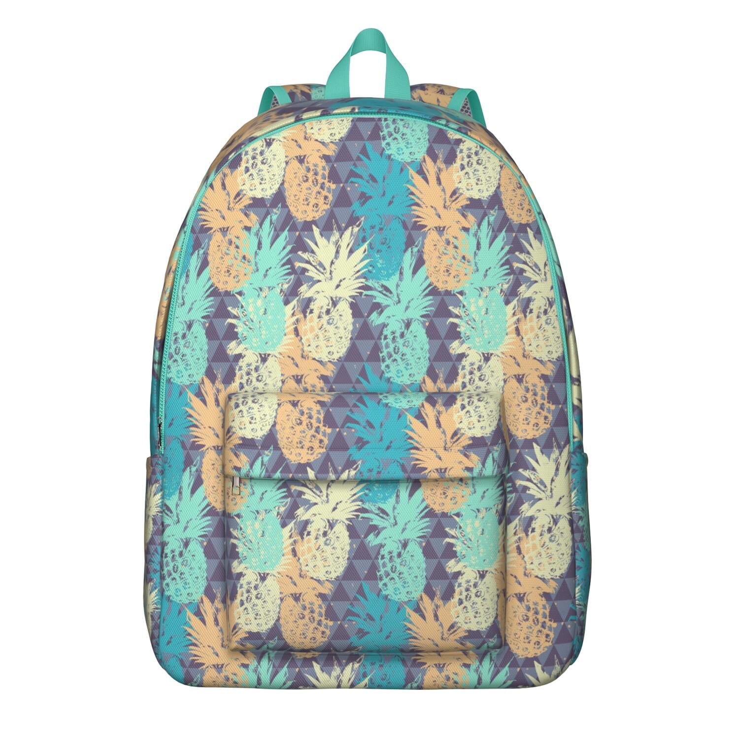 Cute Boho Waist Bag with Pineapple and Floral Pattern – Bright Tropical ...