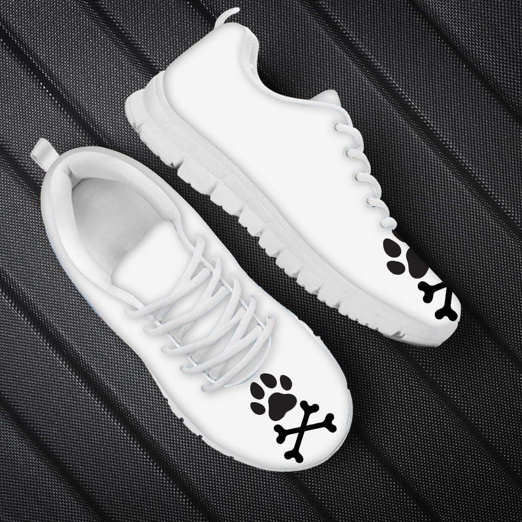 Cute Bone and Paw Print Shoes Women Luxury Brand Autumn Ladies Shoes ...