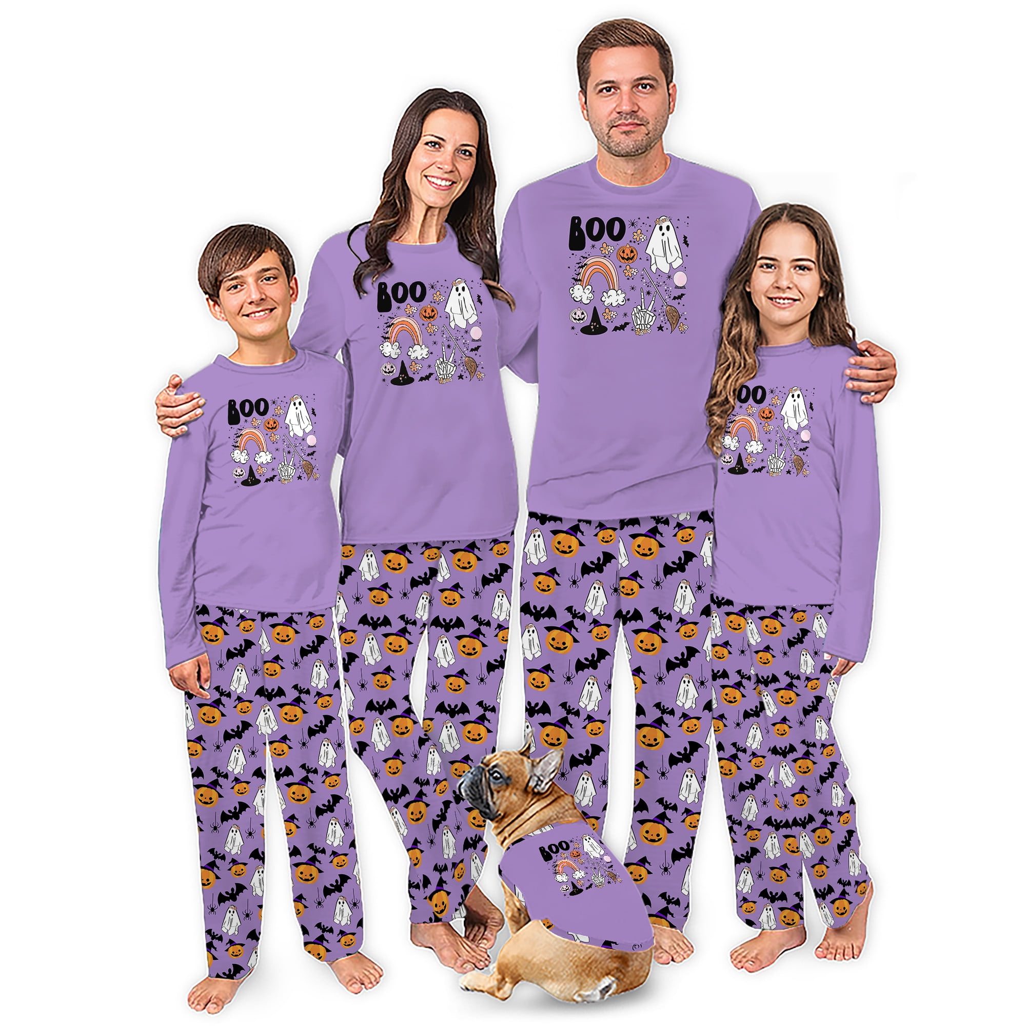 Cute Boo Cute Halloween Pajama Sets Purple, Halloween Family Matching ...