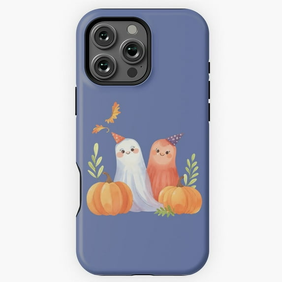 Cute Boo Ghost Couple Halloween Phone Case for iPhone 16 15 14 13 12 11 ...