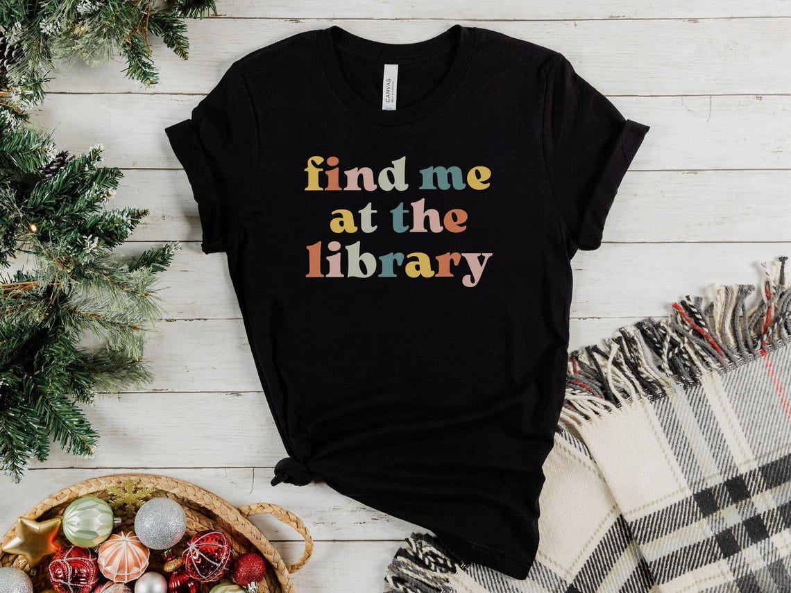 Cute Book Lover Library TShirt, Bookish Library Shirt, Cool School ...