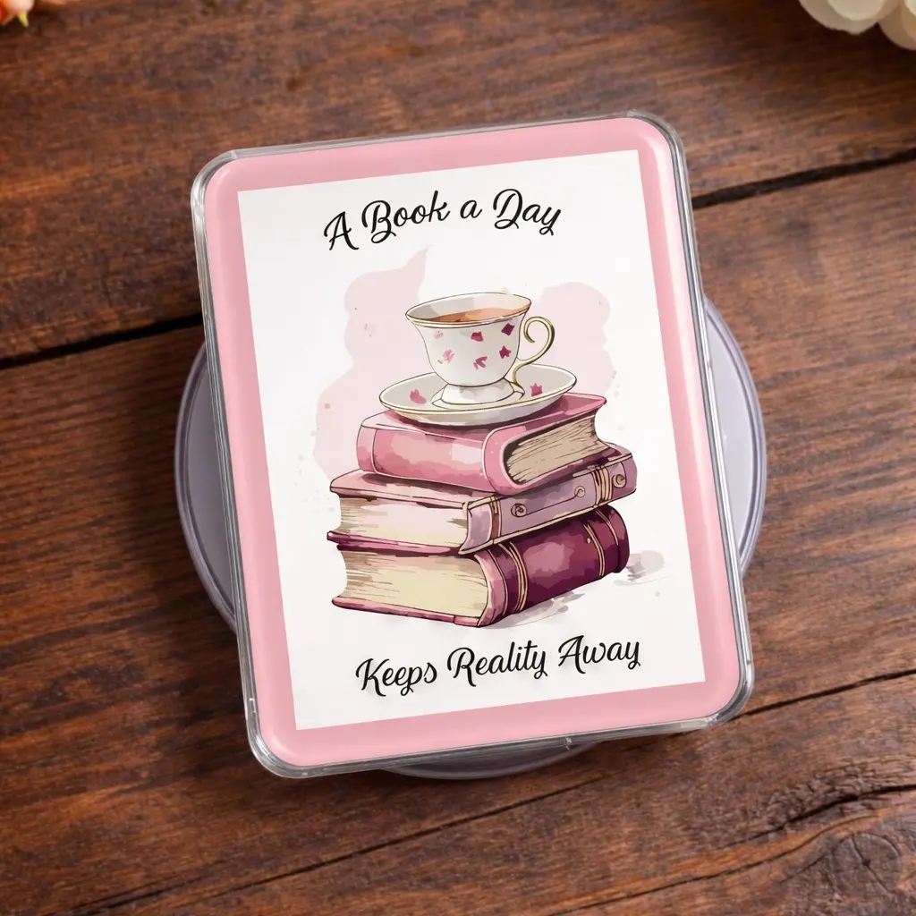 Cute Book and Tea Quote Magsafe Phone Grip - Magnetic Pop Socket ...