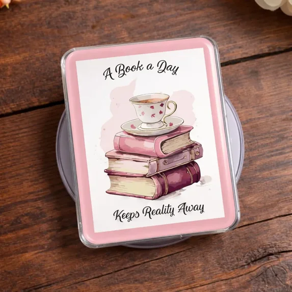 Cute Book and Tea Quote Magsafe Phone Grip - Magnetic Pop Socket ...