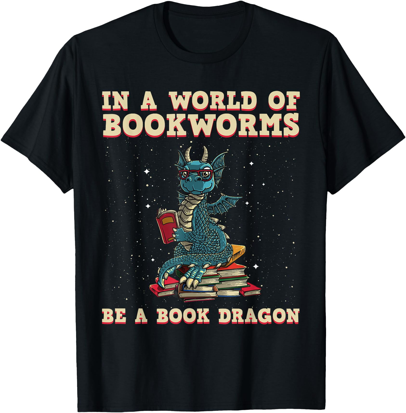 Cute Bookworm Design for Men Women Kids Librarian Book Lover T-Shirt ...