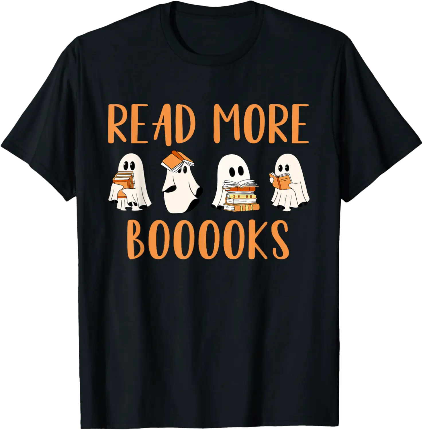 Cute Booooks Ghost Read More Books Teacher T-Shirt - Walmart.com