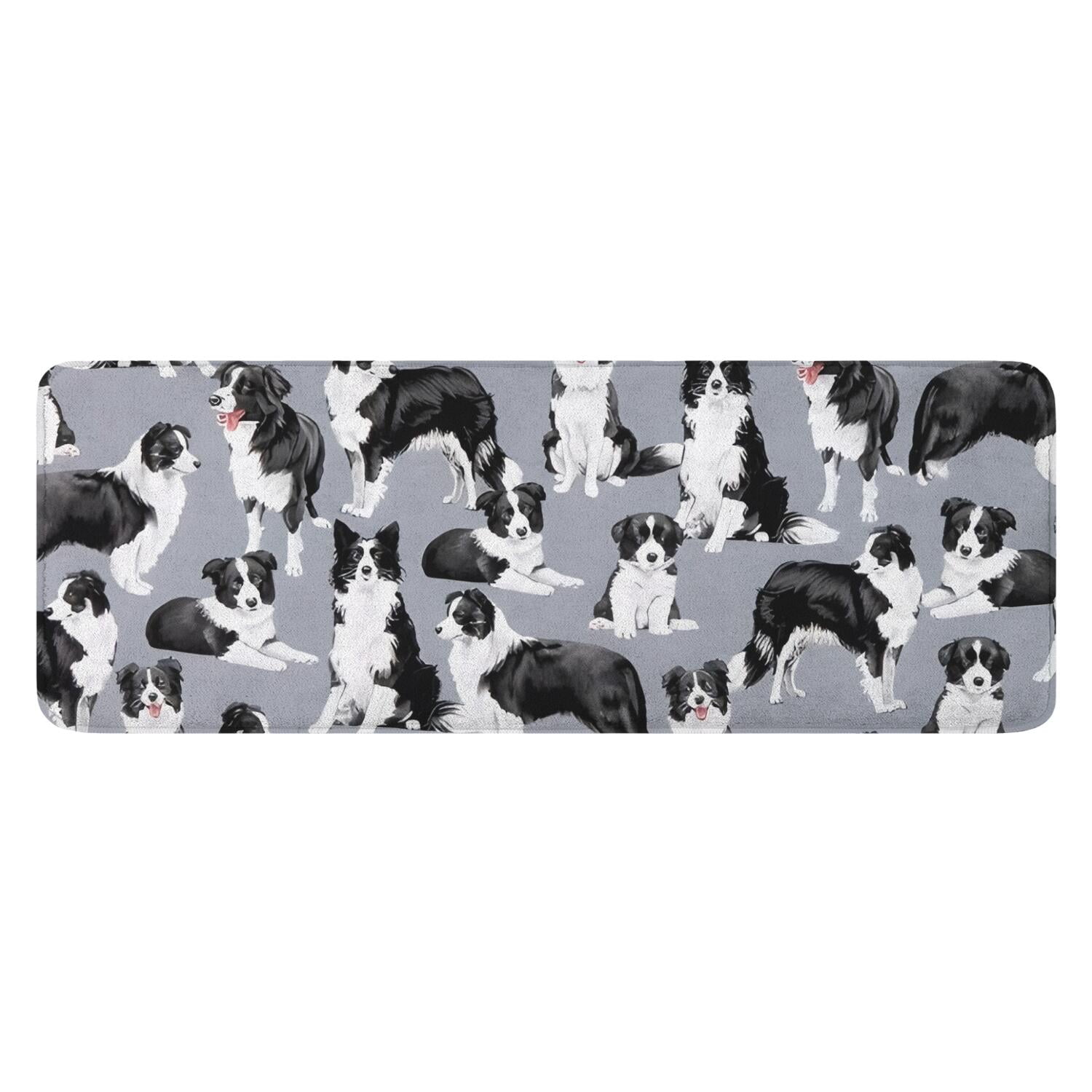 Cute Border Collie Pattern Kitchen Rug Mat,Kitchen Runner Rugs Non Skid ...