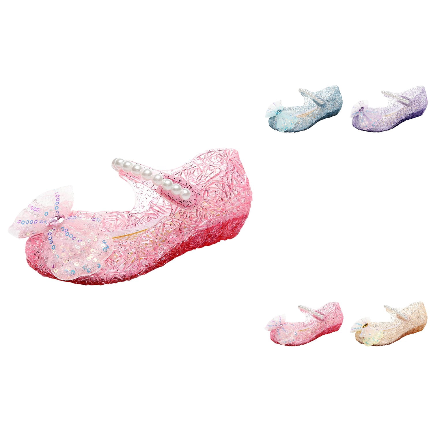 Cute Bow Decoration Girls Sandals, Princess Mary Jane Jelly Shoes with ...