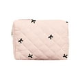 Cute Bow Embroidered Grid Laptop Tablet Computer Portable Storage Cover ...