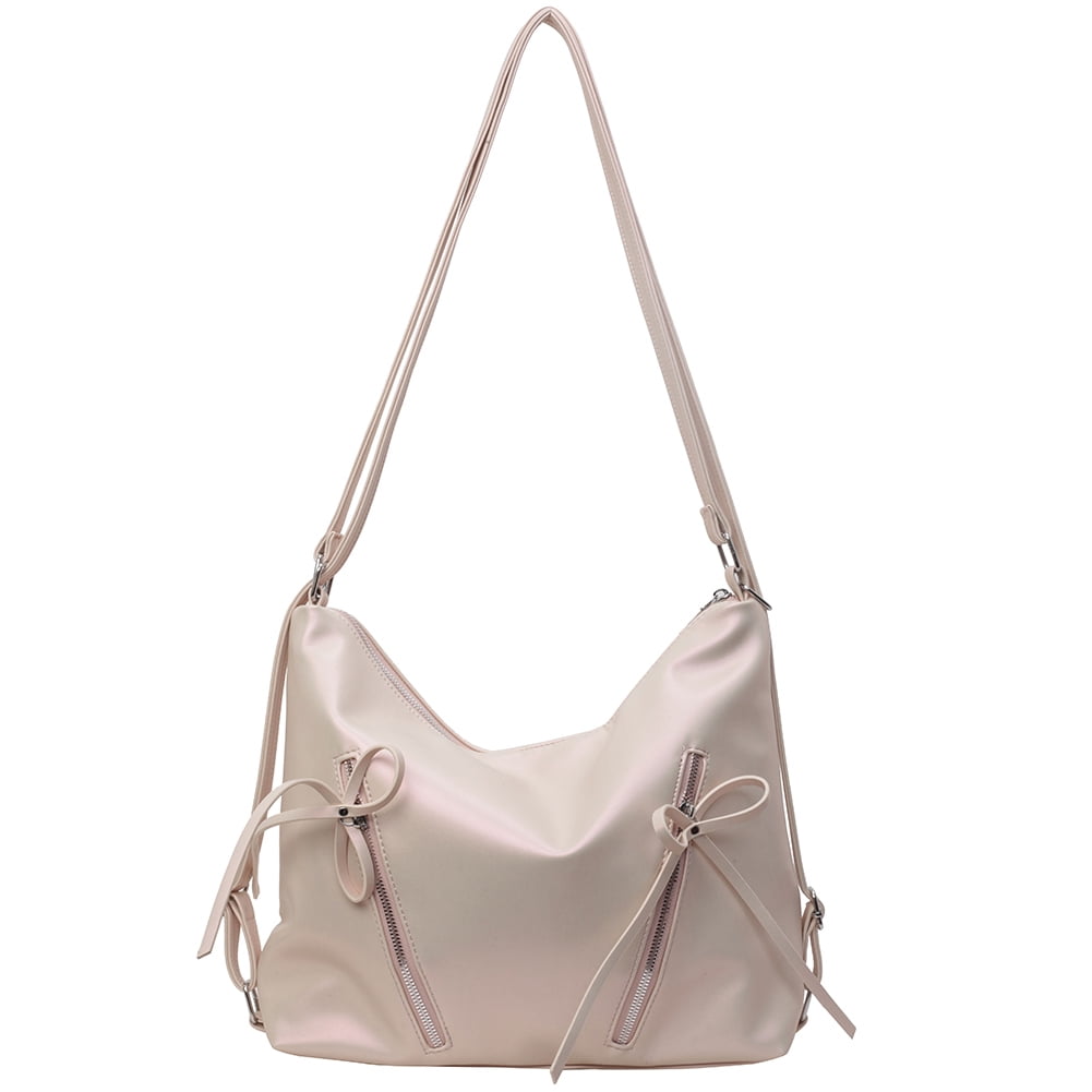 Cute Bow Shoulder Bag PU Leather Underarm Bag Tote Backpack for Women ...