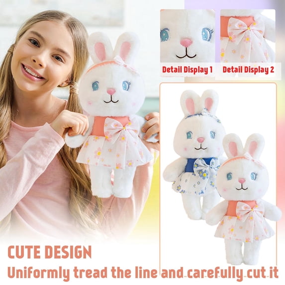 Cute Bow-Tied Rabbit Plush Toy Easter Toy, Stuffed Animals Plush Toys ...