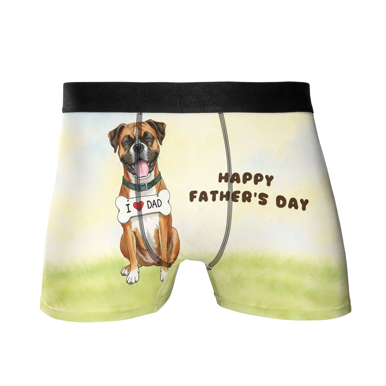 Cute Boxer Loves Dad Happy Father's Day All Over Print Boxer Briefs ...
