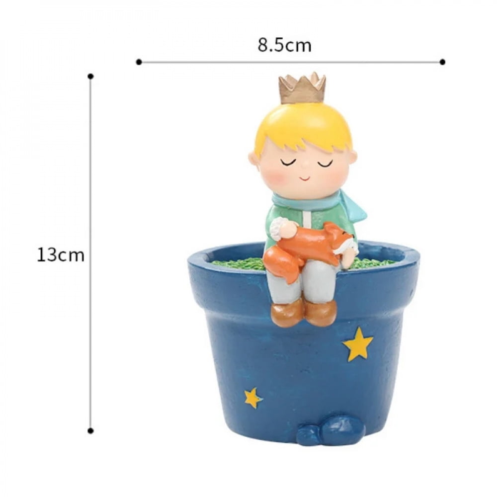 Cute Boys Resin Flower Pot for Succulents Plants Planter Fairy Garden ...