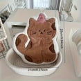 Cute Brown Cat Hand Towel - Thick Coral Fleece Quick-Drying Kitchen ...