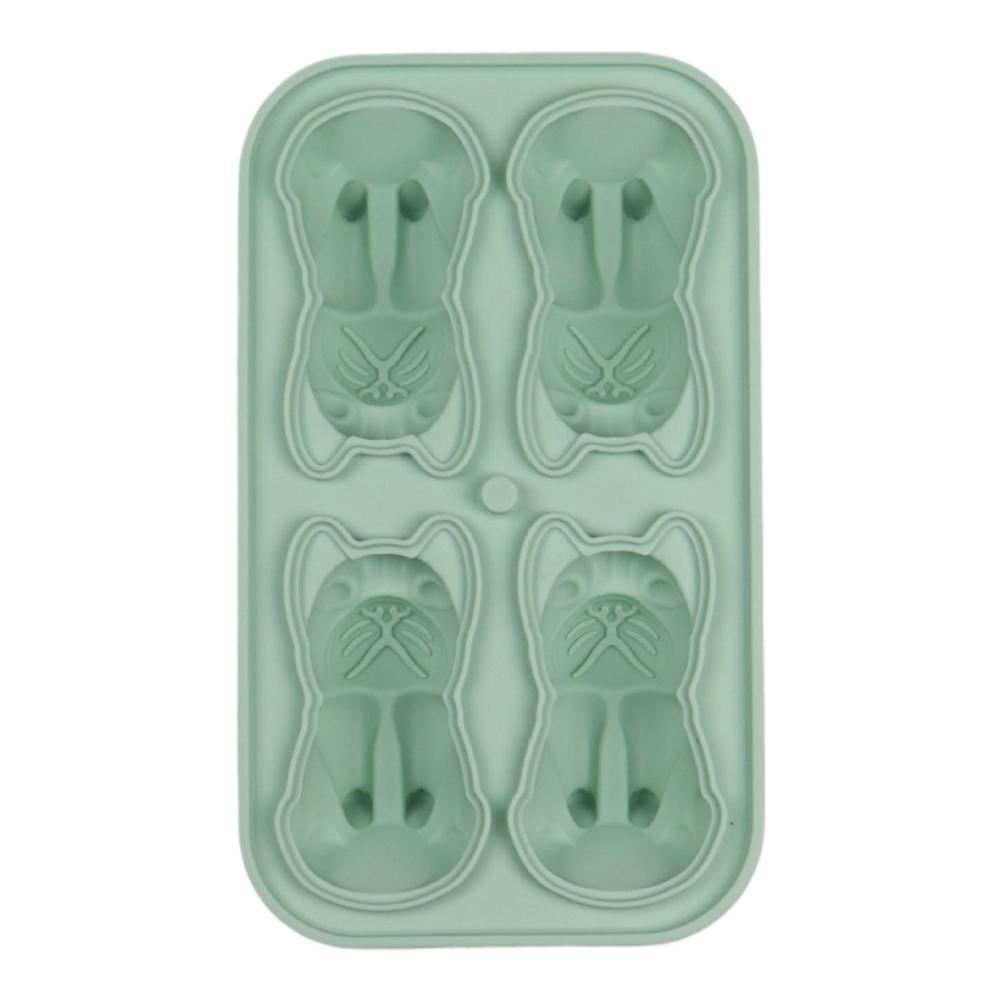 Cute Bulldog Ice Tray Silicone Not Easily Deformed Portable Drinkware ...