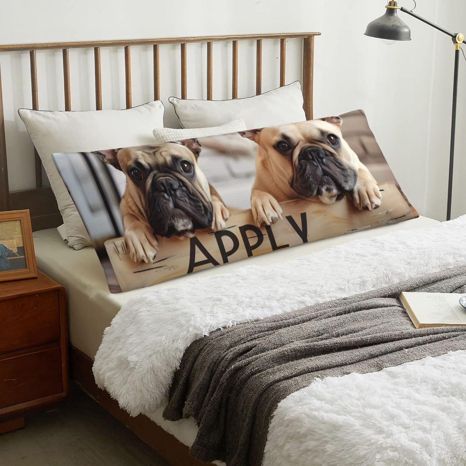 Cute Bulldogs Apply Body Pillow Cover, Body Pillow PillowCase with ...