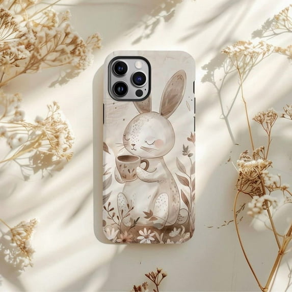 Cute Bunny Aesthetic Rabbit Phone Case for iPhone 11 12 13 14 15 16 Pro ...
