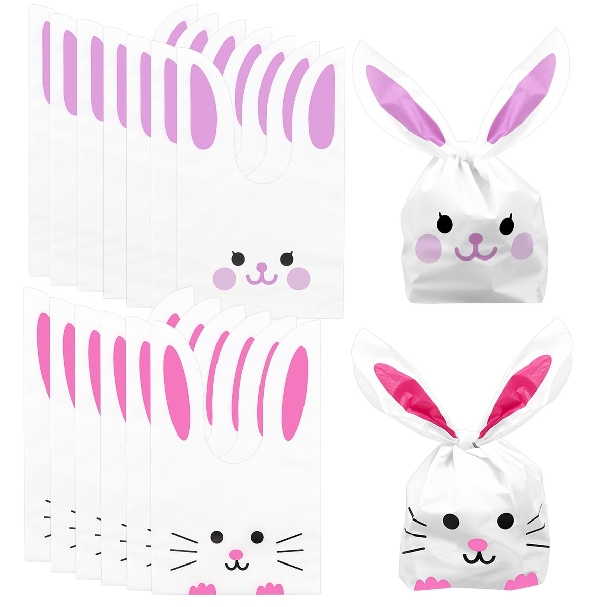 Cute Bunny Bags - Easter Rabbit Ears Design Cute Pink Gift Bags - Candy ...
