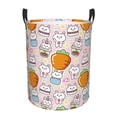 Cute Bunny Carrot Bottle Pink Laundry Basket with Handles ...