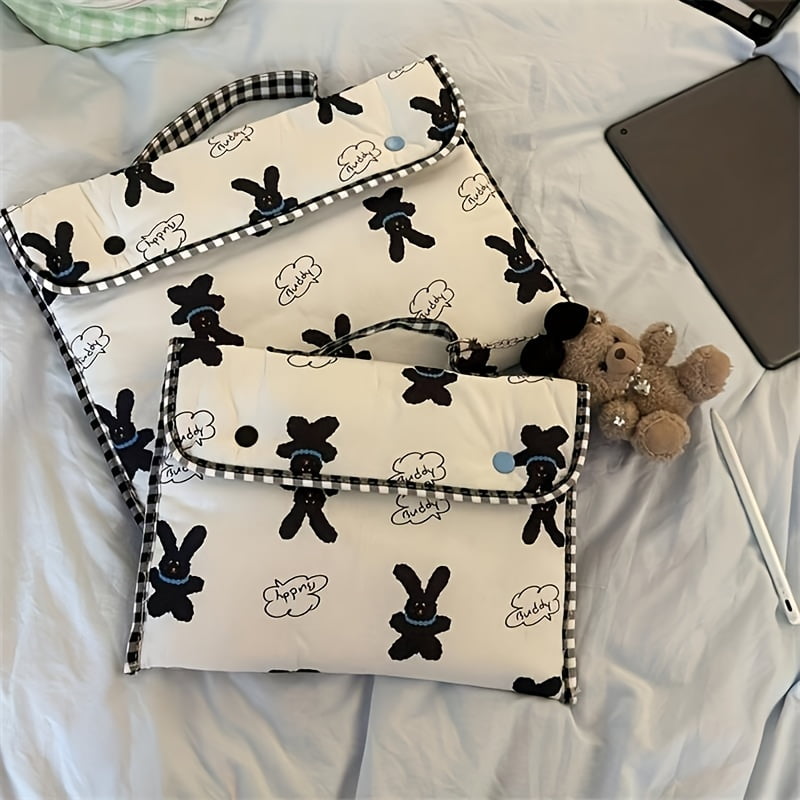 Cute Bunny Cartoon Tablet & Laptop Sleeve 11-14 Inch with Snap Closure ...