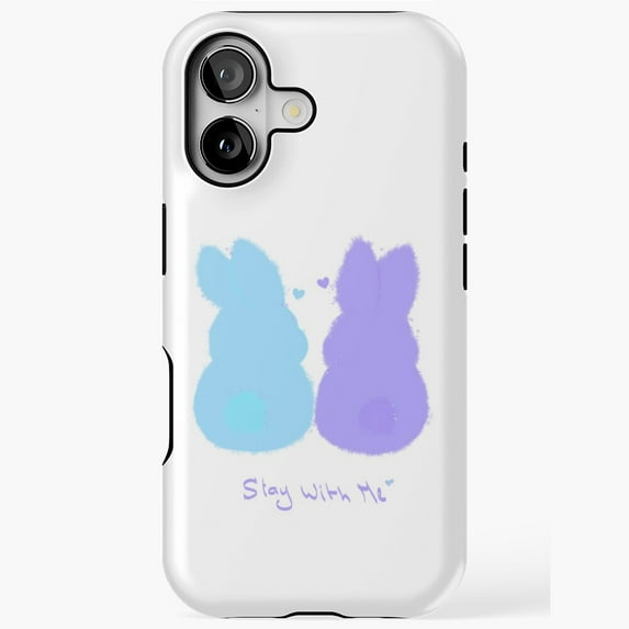 Cute Bunny Couple Valentines Day Love iPhone Case 17 11 12 13 14 15 16 ...