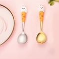 Cute Bunny Design Dessert Spoon - Large Round Coffee Spoon with Gift ...
