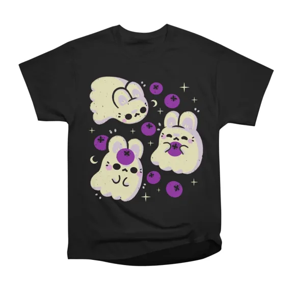 Cute Bunny Ghosts and Blueberries T-Shirt Tee Gift For Him Merch For ...