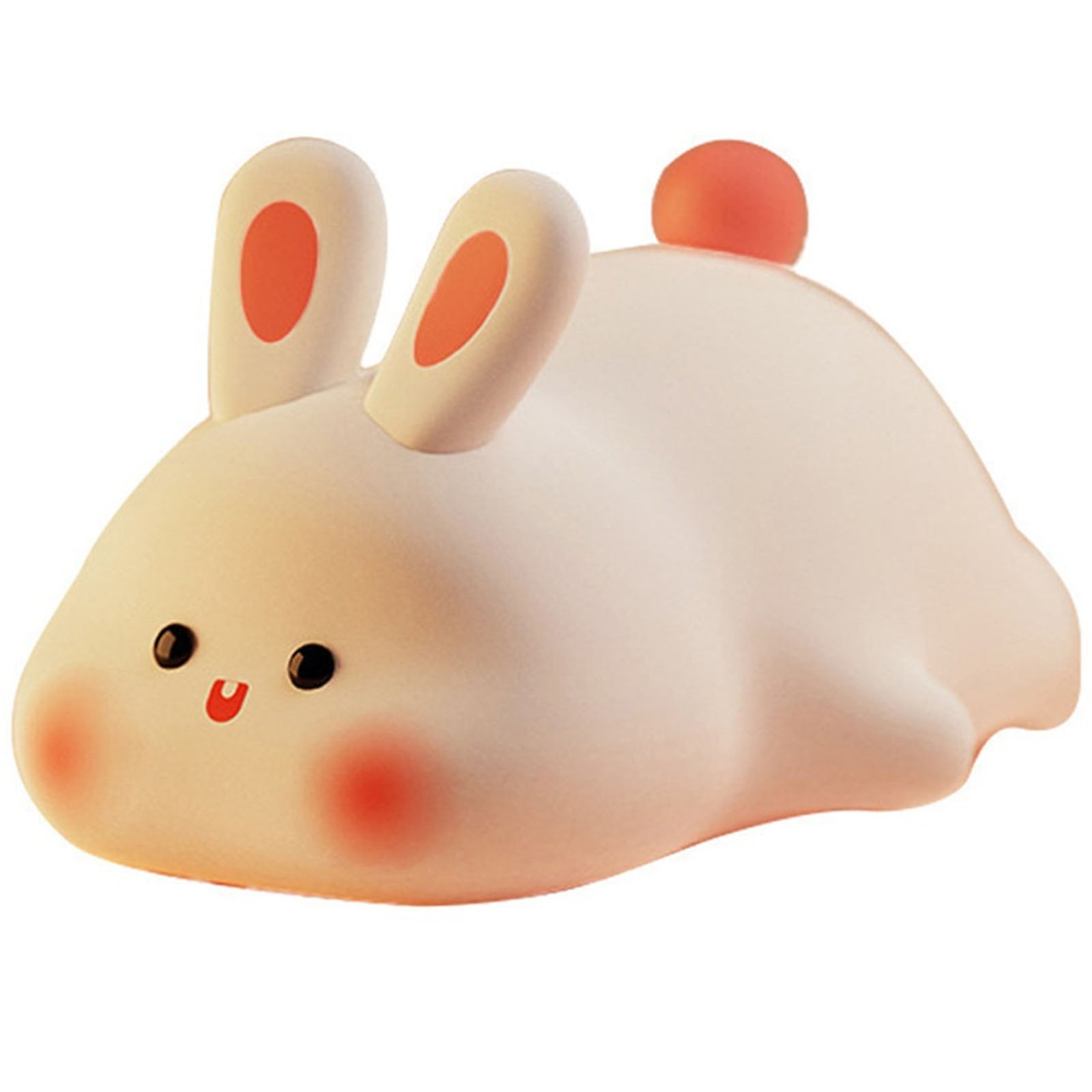 Cute Bunny LED Squishy Novelty Animal Night Lamp, Food Grade Silicone 3 ...
