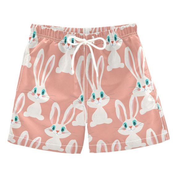 Cute Bunny Pattern Swim Trunks Quick Dry Beach Pool Board Shorts ...