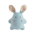 Cute Bunny Plush Pillow Soft Pink Rabbit Stuffed Animal with Floral ...