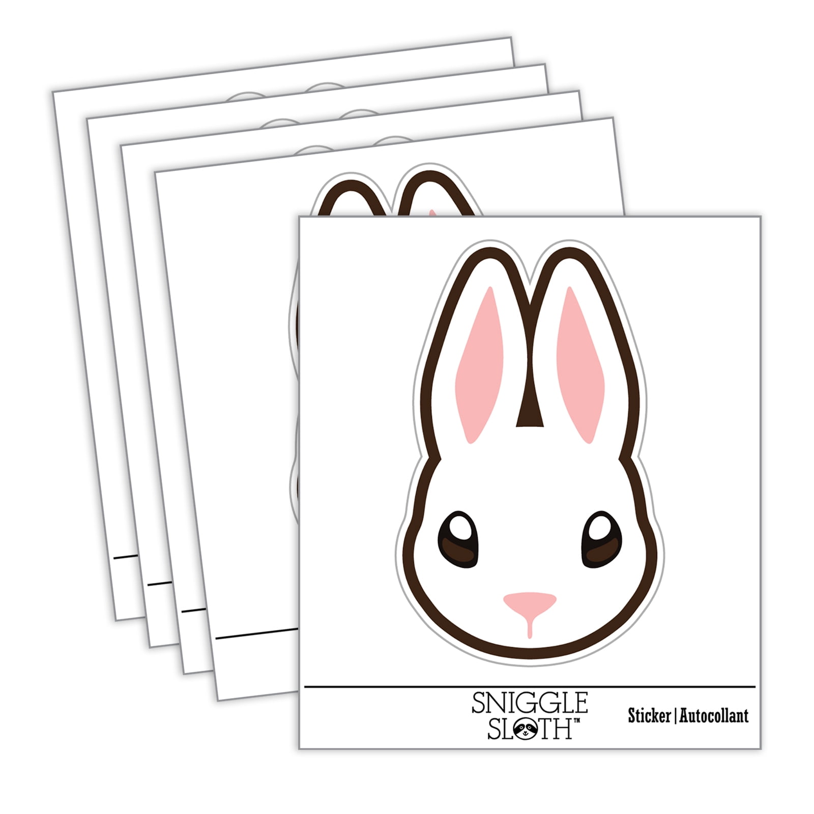 Cute Bunny Rabbit Head Car Window Bumper Water Bottle Phone Tablet Laptop Waterproof Vinyl Decal ...