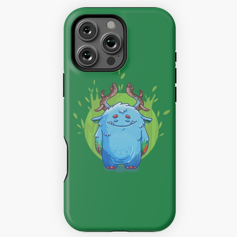 Cute Burly Friendly Monster Forest Phone Case for iPhone 16 15 14 13 12 ...