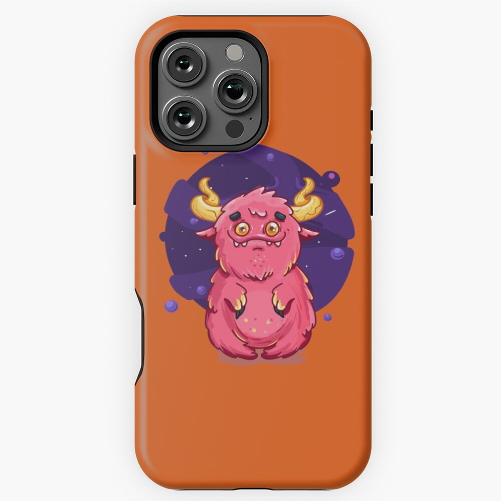 Cute Burly Friendly Pink Monster Phone Case for iPhone 16 15 14 13 12 ...