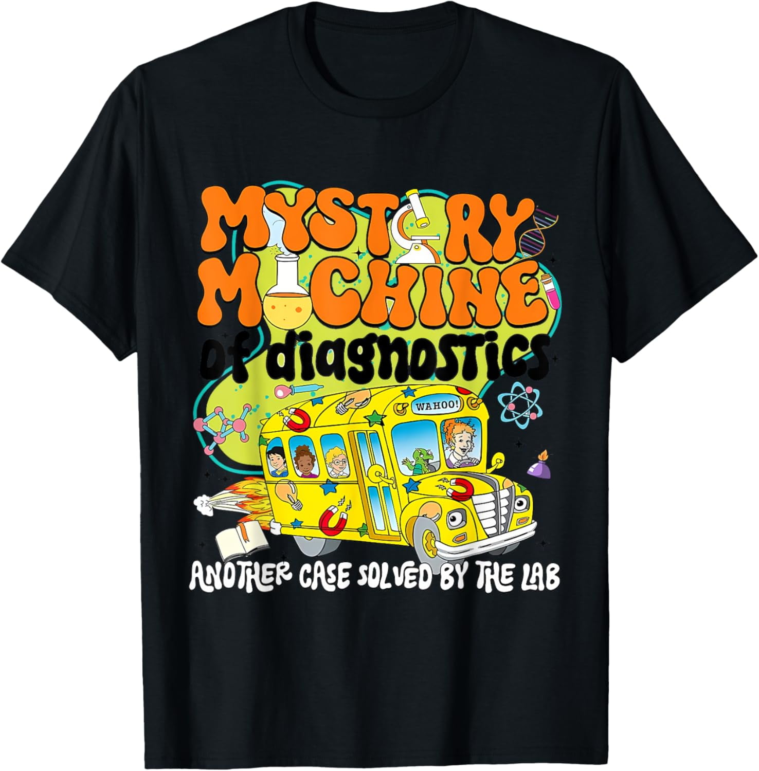 Cute Bus Lab Week 2025 Retro Mystery Machine Of Diagnostics T-Shirt ...