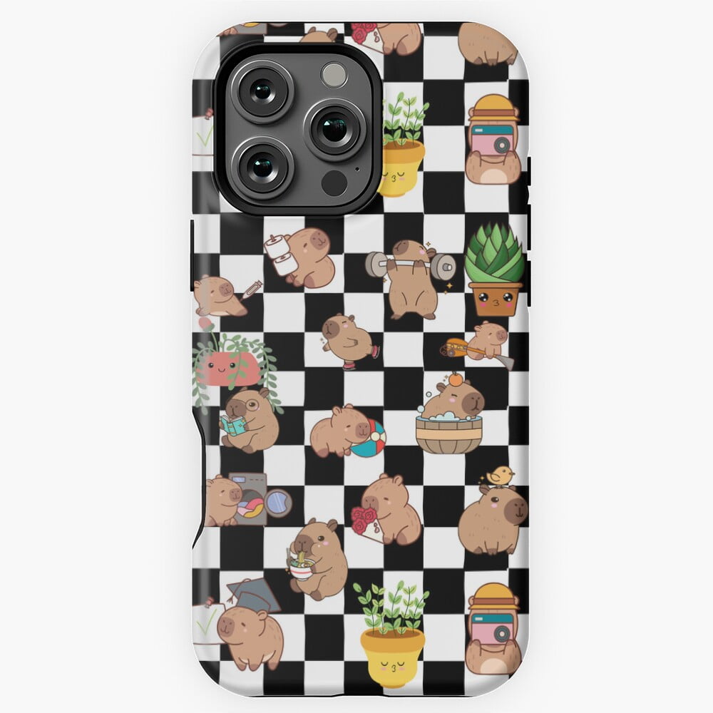 Cute Busy Capybaras Phone Case Compatible with iPhone 11-17 Pro Max ...