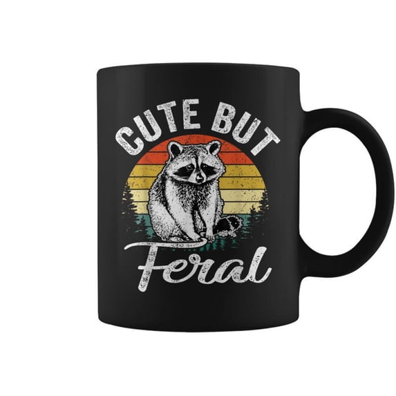 Cute But Feral Raccoon Coffee Mugs - Walmart.com