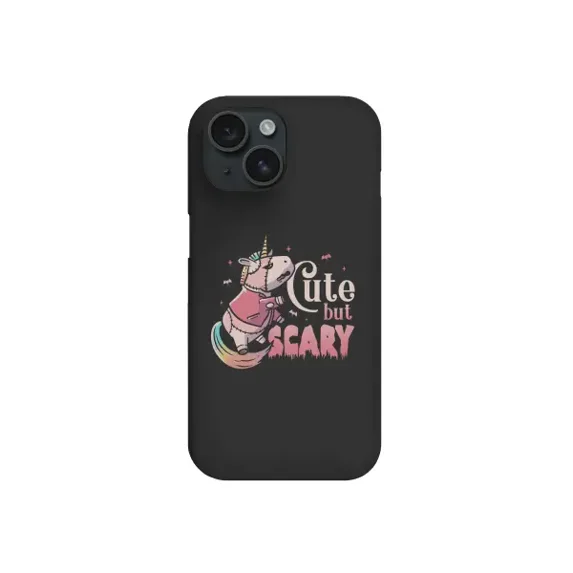 Cute But Scary Funny Spooky Halloween Phone Case for iPhone 16 15 14 13 ...